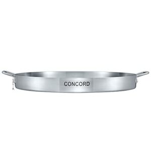 Concord Large Stainless Steel Convexed Comal Coza, 21.25" Mexican Discada (21.25)