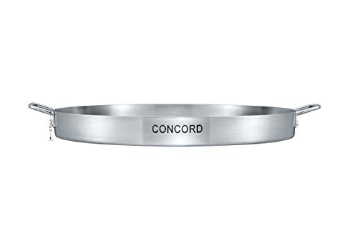 Concord Large Stainless Steel Convexed Comal Coza, 21.25" Mexican Discada (21.25)