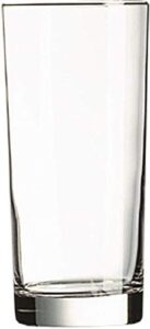 arc cardinal arcoprime straight sided beverage/cooler glass, 16 ounce set of 12, clear