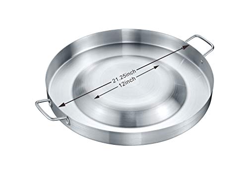 Concord Large Stainless Steel Convexed Comal Coza, 21.25" Mexican Discada (21.25)