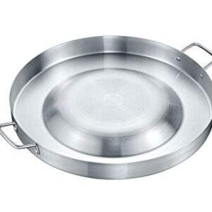 Concord Large Stainless Steel Convexed Comal Coza, 21.25" Mexican Discada (21.25)