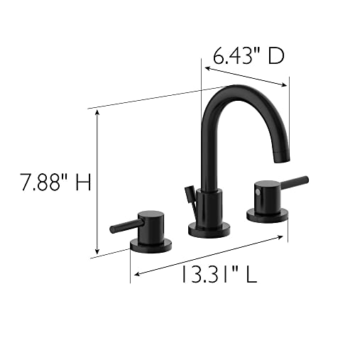 Design House 594002 Eastport II Bathroom, Widespread Faucet, Matte Black