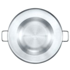 Concord Large Stainless Steel Convexed Comal Coza, 21.25" Mexican Discada (21.25)