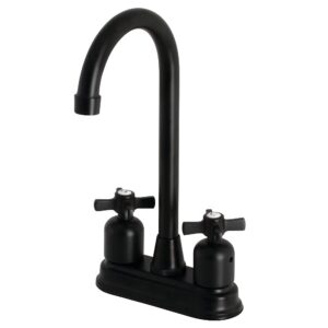 kingston brass kb8490zx millennium bar faucet, matte black,6.25 x 4.75 x 11.56