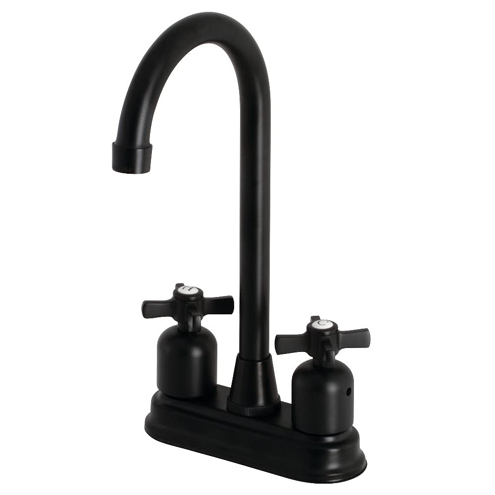 Kingston Brass KB8490ZX Millennium Bar Faucet, Matte Black,6.25 x 4.75 x 11.56