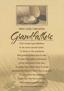 designer greetings why god created grandfathers religious/inspirational birthday card