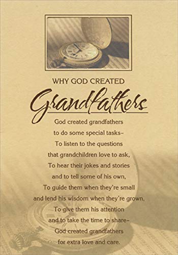 Designer Greetings Why God Created Grandfathers Religious/Inspirational Birthday Card