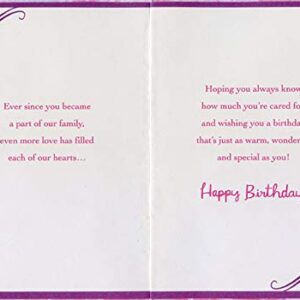 Designer Greetings Kindhearted on Sparkling Pink Border Birthday Card for Daughter-in-Law