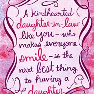 Designer Greetings Kindhearted on Sparkling Pink Border Birthday Card for Daughter-in-Law