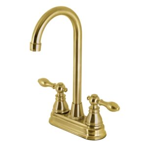 kingston brass kb497aclsb american classic bar faucet, brushed brass, 6.25 x 4.75 x 11.56