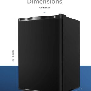 ADT Mini Freezer for Compact Space Small Freezer (Black, 3.0 Cubic Feet)