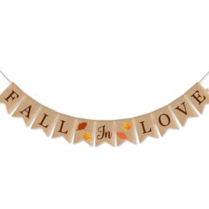 swyoun burlap fall in love banner fall autumn wedding supplies engagement bridal shower garland decoration