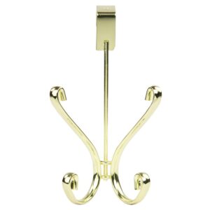 home basics over the door double hook (gold)