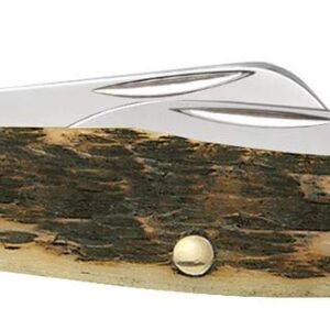 CASE KNIVES: Amber Bone Peach Seed Jig Chrome Vanadium Medium Stockman - Model #: 00079