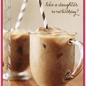 Designer Greetings Two Drinks with Black and White Straws Birthday Card for Someone Like a Daughter