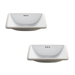 kraus elavo 21-inch rectangular undermount white porcelain ceramic bathroom sink with overflow, kcu-241