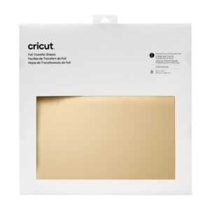 cricut transfer sheets, gold (8 ct) foil tansfer, 8 count (pack of 1)