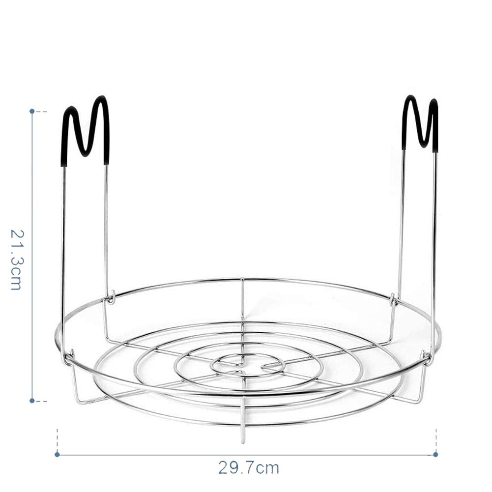 Canning Rack with Heat Resistant Silicone Handles,Stainless Steel Canning Jar Rack Canner Rack Canning Rack Canning Tongs for Regular Mouth Ball Jars, Canning Jar Lifter(no jars)