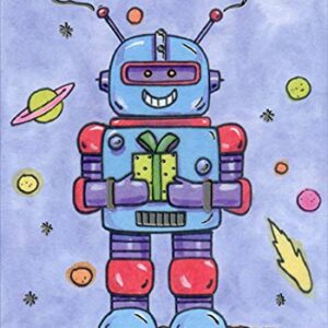 Designer Greetings Blue Robot with Red Joints Juvenile Birthday Card for Grandson