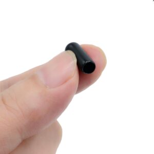 50pcs Screw Thread Protectors 2mm ID Rubber Round End Cap Cover Flexible Tube Caps Tubing Tip, 15 mm Long (Black，Inner Dia 2mm)