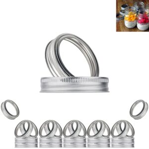 tyesmer 20pcs rust resistant silver mason jar replacement rings,87mm wide mouth mason jar bands silver canning jar band for mason jar,canning lids,storage (87mm wide mouth,20pcs)