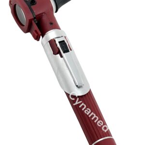 Premium Double Handle Otoscope Set -Otoscope/Great for School -Cynamed (BURGUNDY)