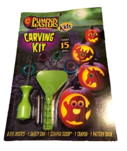 pumpkin masters kids15 pc halloween jack o lantern carving kit includes 4 kid friendly patterns