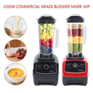 2L 2200W Professional Countertop Blender Heavy Duty Household Grade Blender Mixer with Food Grade ABS Stirring Rod for Milkshakes and Ice Cream (black)