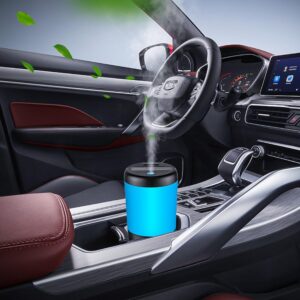 one fire car diffuser desk humidifiers for office, 7 colors car diffusers for essential oils mini car humidifier, portable humidifiers for travel humidifiers, car oil diffusers for essential oils