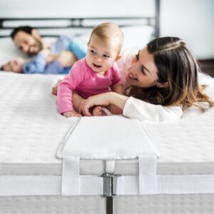 hitomen bed bridge, twin to king bed converter kit, bed gap filler with strap, mattress connector