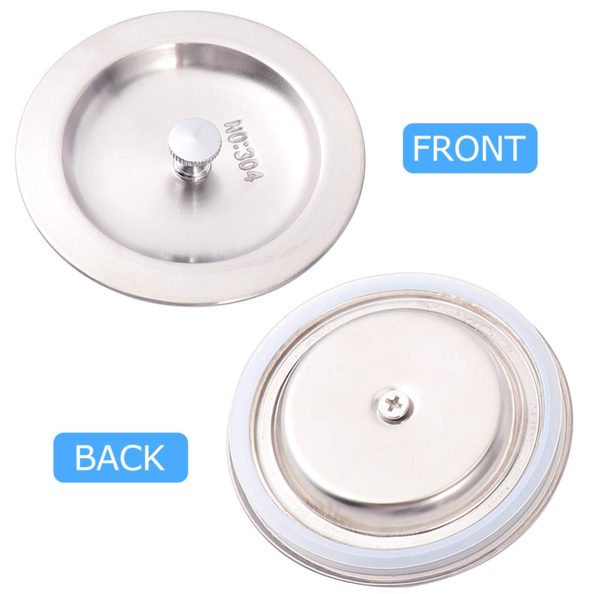 Cabilock Bathtub Drain Stopper 2pcs Sink Drain Stopper for Garbage Disposals Kitchen Bathroom Universal FloorDrain Drain Stopper Sink Universal Sink Stopper