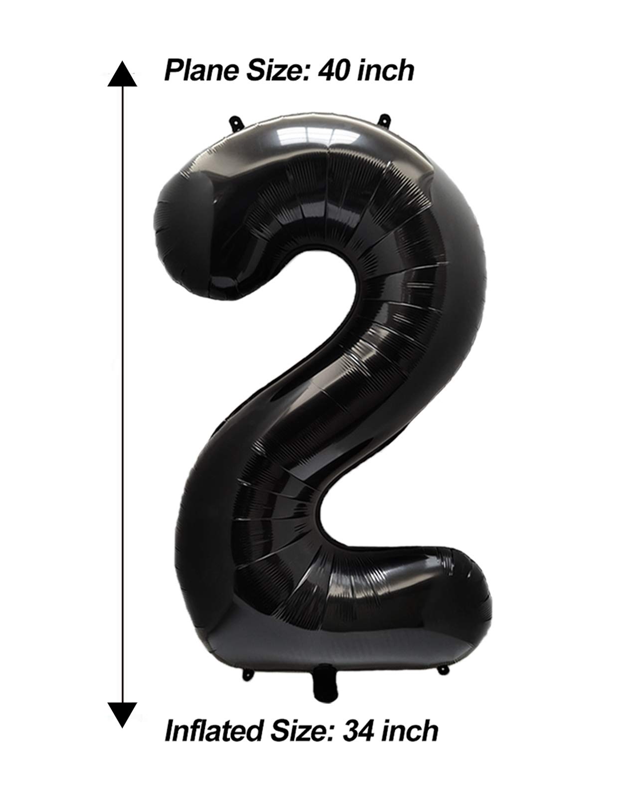 AULE 40 Inch Large 23 Balloon Numbers Black, Big Foil Number Balloons, Giant Helium Happy 23th Birthday Party Decorations for Man and Women, Huge Mylar Anniversary Party Supplies