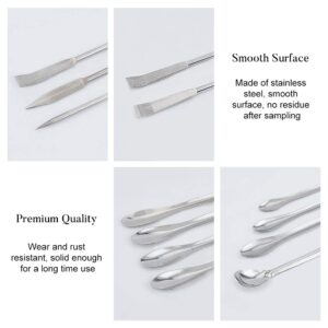 OLYCRAFT 26PCS Stainless Steel Lab Measuring Spatula Set, Micro Lab Scoop/Spoon Mixing Spatula for Gel Cap Filler, Capsule Filler,Laboratory Sampling Equipment