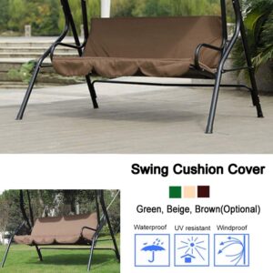 Swing Cover 3 Seat Swing Cushion Cover Garden Courtyard Outdoor Waterproof Polyester Taffeta Threeseater Swing Chair Hammock Seat Cushion Cover Cushion Cover 59.1 X 19.7 X 3.9In