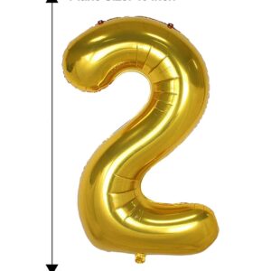 AULE 40 Inch Large 29 Balloon Numbers Gold, Big Foil Number Balloons, Giant Helium Happy 29th Birthday Party Decorations for Man and Women, Huge Mylar 92 Anniversary Party Supplies