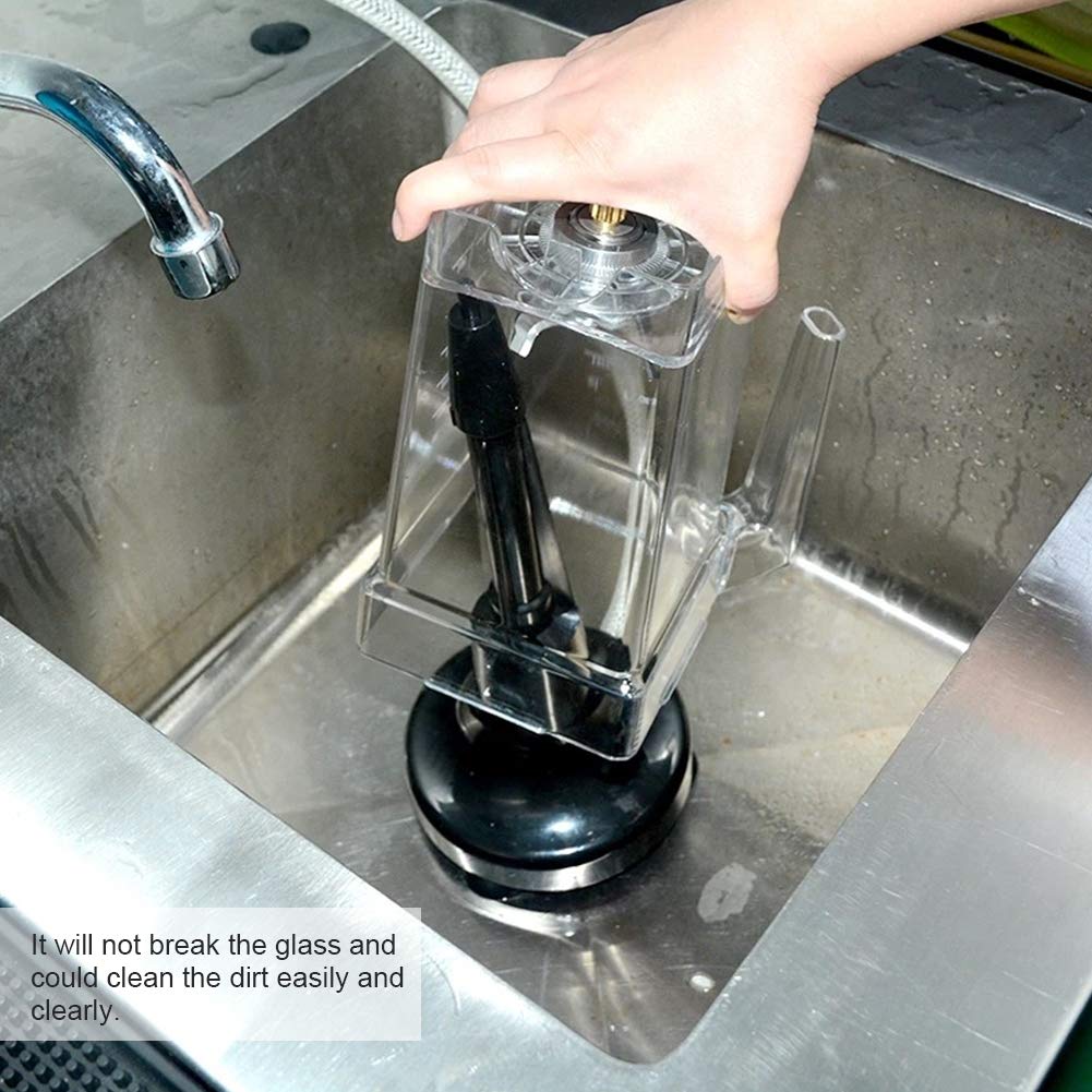 Fdit Portable Glass Blender Rinser Red Wine Cup Juicer Container Washer for Bar Coffee Restaurant Kitchen