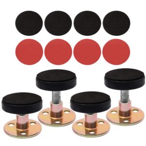 wedong 4 pack anti-shake tool, adjustable threaded headboard stoppers fixer prevent loosening anti-shake fixer for bed frame,room wall,cabinets, sofas(30-40mm)