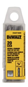 dewalt dwast18020 1/8in drywall standard cut out bit 20 pack