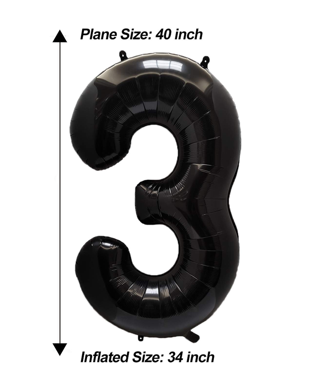 AULE 40 Inch Large 23 Balloon Numbers Black, Big Foil Number Balloons, Giant Helium Happy 23th Birthday Party Decorations for Man and Women, Huge Mylar Anniversary Party Supplies