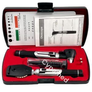 BLACK OTOSCOPE SET -LED Otoscope/School Kit-CYNAMED