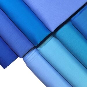 Mililanyo 8Pcs 18x22 inch 100% Cotton Fabric Solids Blue Color Fat Quarters Quilting Sewing DIY Handmade Crafts Patchwork for Home Textile Sewing and Quilting