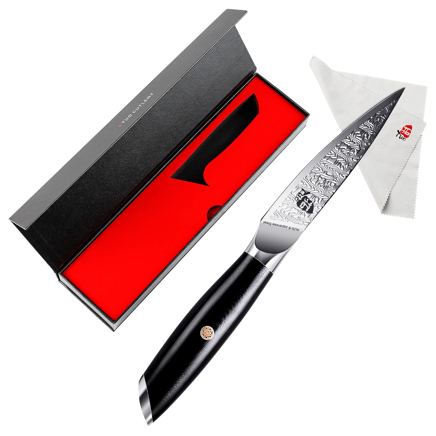 TUO Cleaver Knife, 6.5 inch Meat Cleaver Knife, Vegetable Cleaver Razor Sharp, Nakiri Knife Forged AUS-8 Japanese Stainless Steel, G10 Handle with Gift Box, Falcon S Series