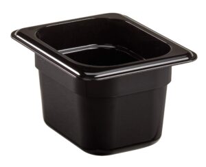 cambro 84cw110 food pan 1/8 x 4" camwear black case of 6