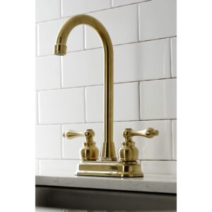 Kingston Brass KB497ALSB Victorian Bar Faucet, Brushed Brass