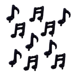 10 pcs music note black balloon mylar balloon 17 inch happy birthday balloon banner music balloons use for birthday,birthday party,baby shower,outdoor party, home party, celebrations