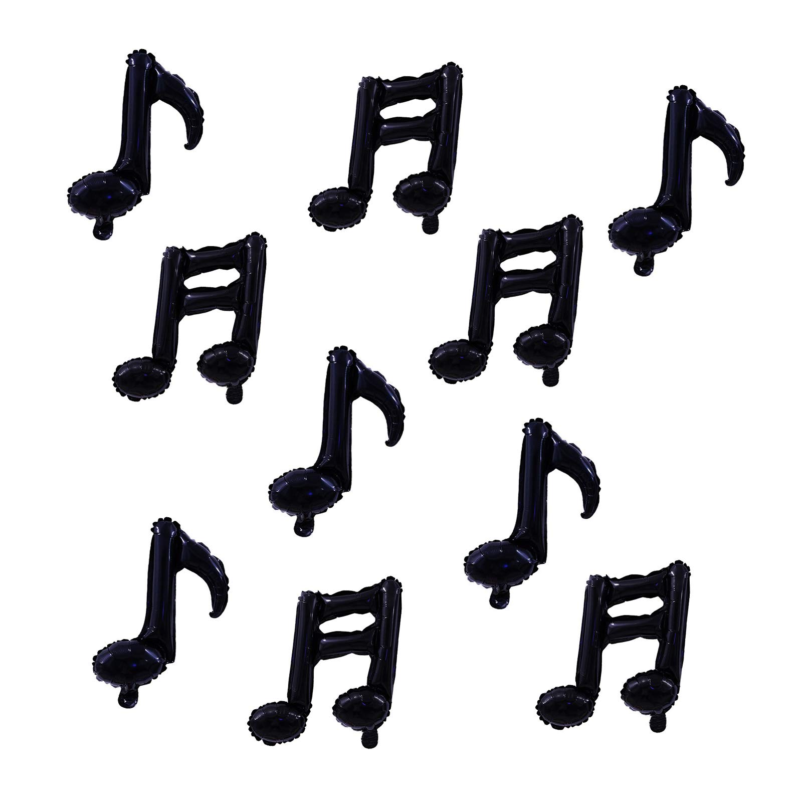 10 Pcs Music Note Black Balloon Mylar Balloon 17 Inch Happy Birthday Balloon Banner Music Balloons Use for birthday,birthday party,baby shower,outdoor party, home party, celebrations