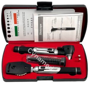 BLACK OTOSCOPE SET -LED Otoscope/School Kit-CYNAMED