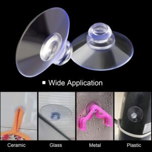 ANCIRS 30 Pack 30mm Suction Cups for Glass Table Tops, Rubber Transparent Anti-Collision Sucker Pad Without Hooks for Home Decoration