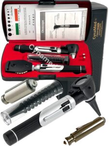 black otoscope set -led otoscope/school kit-cynamed