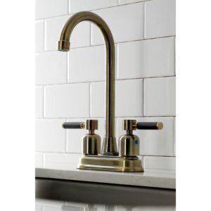 Kingston Brass KB8493DKL Kaiser Bar Faucet, Antique Brass